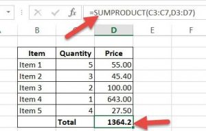 SUMPRODUCT vs SUMIFS Function in Excel