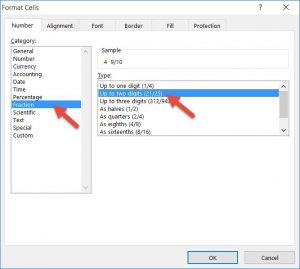 How to Convert Decimal to Fraction in Excel