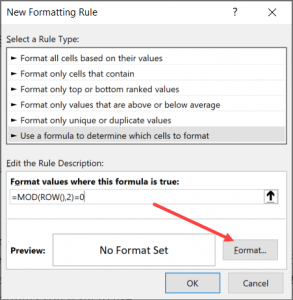 How to Highlight Every Other Row in Excel (Conditional Formatting & VBA)