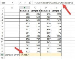 How to Calculate Standard Error in Excel (Step-by-Step)