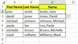 How to Merge First and Last Name in Excel (2 Easy Ways)