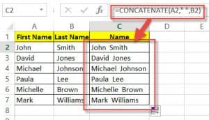 How to Merge First and Last Name in Excel (2 Easy Ways)