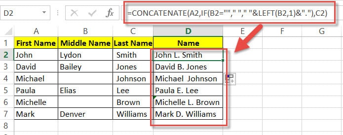 How To Merge First Middle And Last Name In Excel Wallpaper