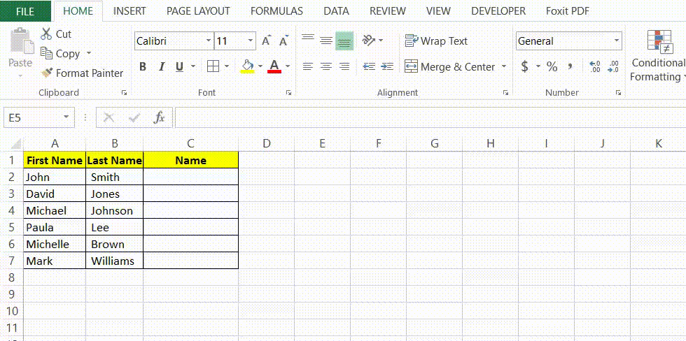 How To Merge First And Last Name In Excel 2 Easy Ways 