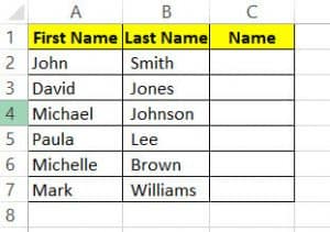 How to Merge First and Last Name in Excel (2 Easy Ways)