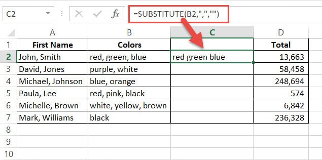 How To Remove Commas In Excel from Numbers Or Text String 