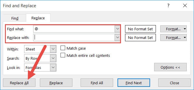 Excel Replace Symbol In String