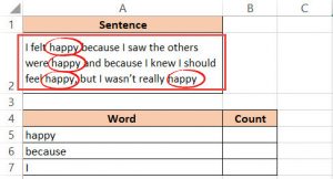 Count How Many Times a Word Appears in Excel (Easy Formulas)