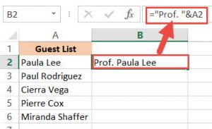 How to Add Text to the Beginning or End of all Cells in Excel