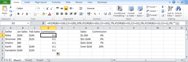 Multiple If Statements in Excel (Nested Ifs, AND/OR) with Examples - Spreadsheet Planet