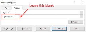 How to Remove Dashes (-) in Excel? 2 Easy Ways!