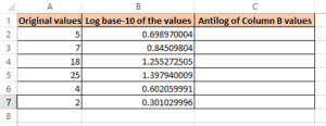 How to Calculate Antilog in Excel (Easy Formula)