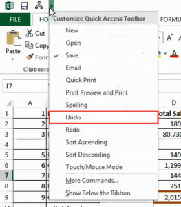 How to Undo in Excel (2 Easy Ways)