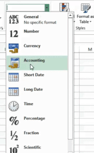 How to Apply Accounting Number Format in Excel