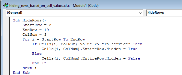 Hide Rows Based On Cell Value In Excel 2 Easy Methods 