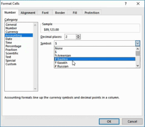How to Apply Accounting Number Format in Excel