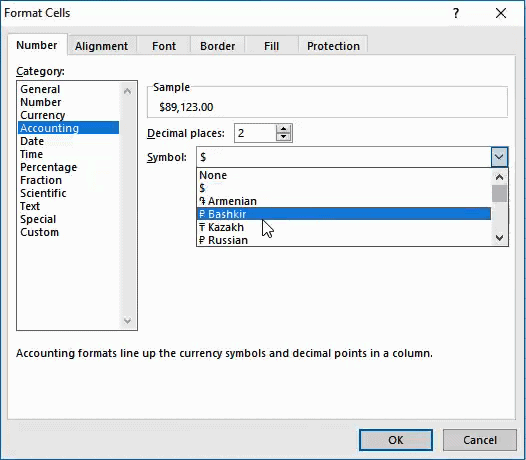 How To Apply Accounting Number Format In Excel
