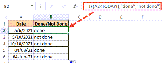 Using IF Function With Dates In Excel Easy Examples Spreadsheet Planet