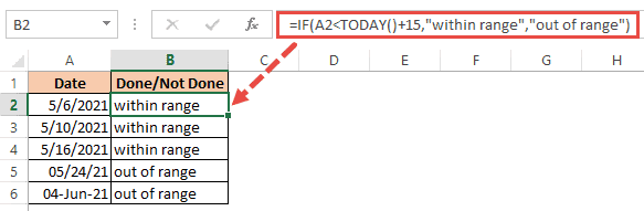 Excel If For Date Range