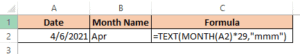 How to Convert Month Number to Month Name in Excel