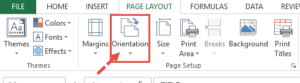 How to Change Page Orientation in Excel (for Printing)
