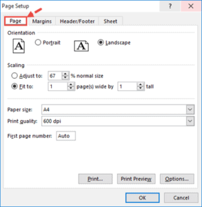 How to Change Page Orientation in Excel (for Printing)