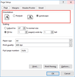 How to Change Page Orientation in Excel (for Printing)