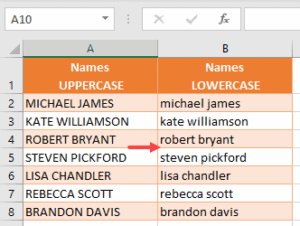 How to Change Uppercase to Lowercase in Excel (3 Easy Ways)