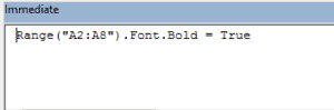 How to Bold Text using VBA in Excel