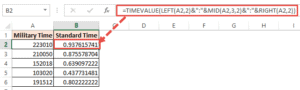 Convert Military Time to Standard Time in Excel (Formulas)