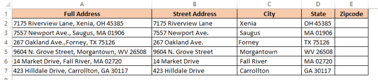 How to Separate Address in Excel?