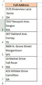 How to Separate Address in Excel?