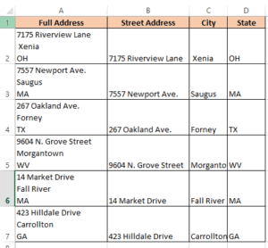 How to Separate Address in Excel?