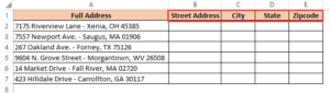 How to Separate Address in Excel?