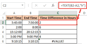 How to Calculate Hours between two Times in Excel?