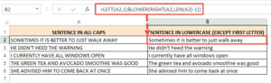How to Change All Caps to Lowercase Except the First Letter in Excel?