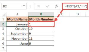 How to Convert Month Name to Number in Excel?