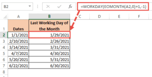 Find Last Monday of the Month Date in Excel (Easy Formula)