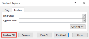Remove Parentheses (Brackets) in Excel - 3 Easy Ways!