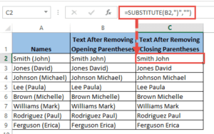 Remove Parentheses (Brackets) in Excel - 3 Easy Ways!