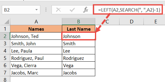 Extract Last Name In Excel 4 Easy Ways 