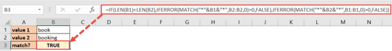 how-to-compare-two-cells-in-excel-exact-partial-match