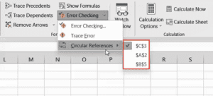 Circular References in Excel - How to Find and Fix it!