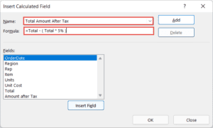 How to Add Calculated Field to Pivot Table?