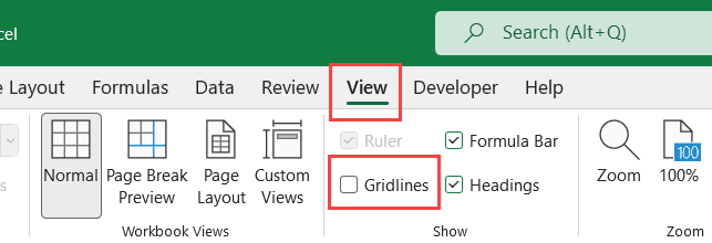 How To Remove Gridlines In Excel Shortcut VBA 