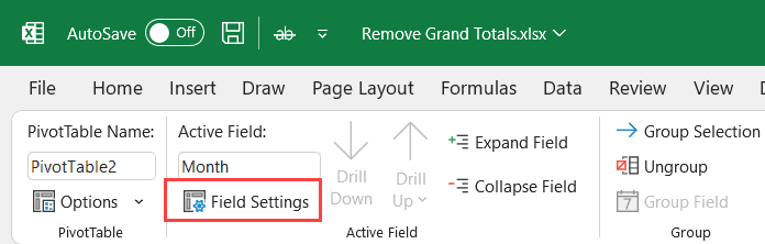 Remove Grand Total From Pivot Table In Excel Easy Steps 