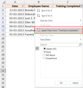 How to Clear Filter in Excel? Shortcut!