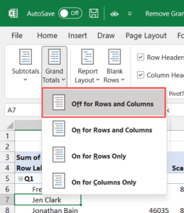Remove Grand Total From Pivot Table in Excel (Easy Steps)