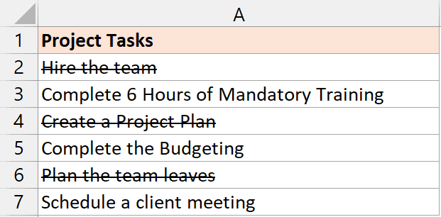 How To Strikethrough In Excel 5 Ways Shortcuts Spreadsheet Planet