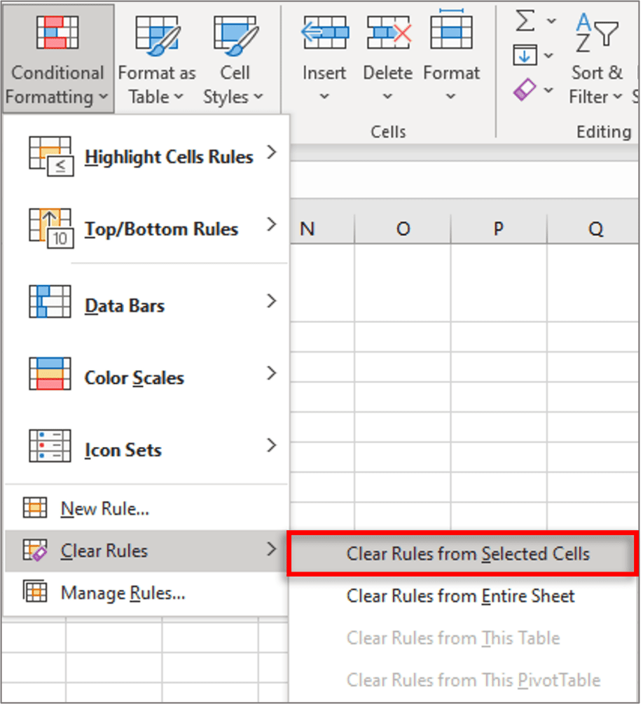 How To Remove Conditional Formatting In Excel 5 Easy Ways 